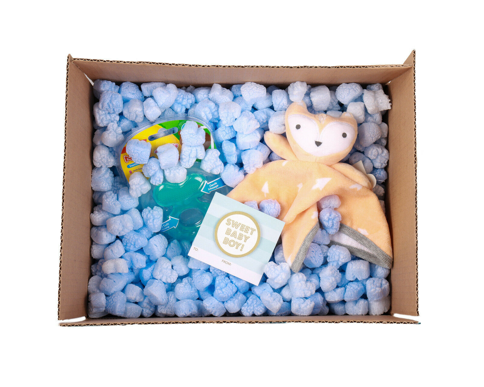 Small Bag 1.5 Cu Ft Bag Packing Peanuts Blue Heart Shape Compostable ...