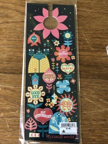 New Disney Parks It’s a Small World - Hello Goodbye - Door Hanger Sign ...