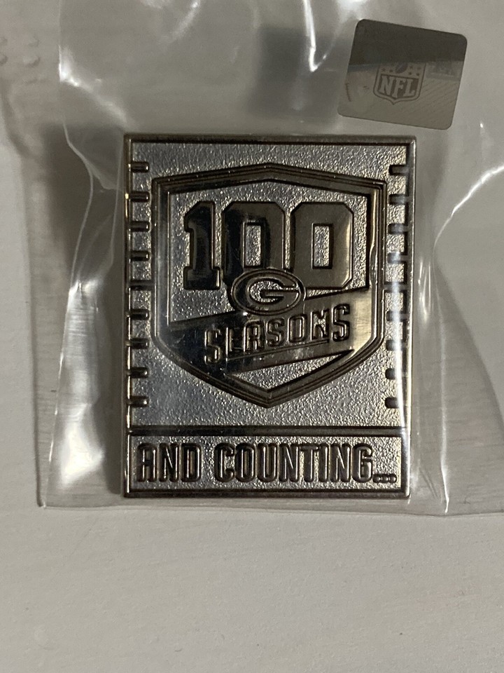 Packers Pins HARD TO FIND Green Bay Pins 100 SEASONS Commemorative NFL ...