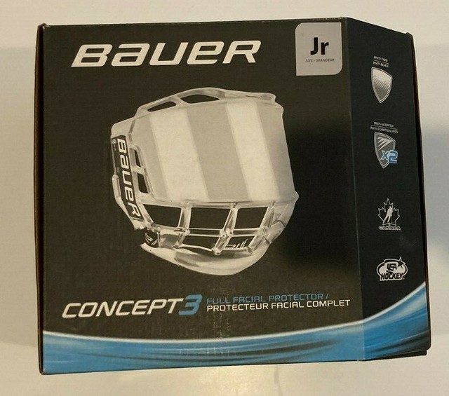 Bauer Concept 3 Junior Hockey Helmet Shield Full Clear 1041011 for sale ...