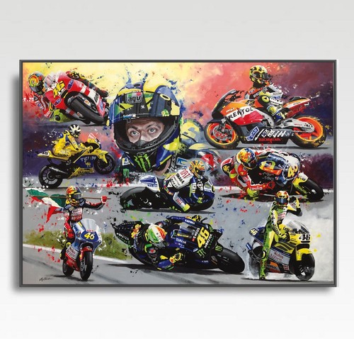 Valentino Rossi MotoGP The Goat art print from painting by Greg Tillett ...