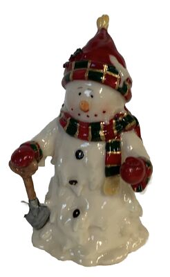 TJ’s Christmas Holiday Hand Painted Melting Snowman Figurine | eBay