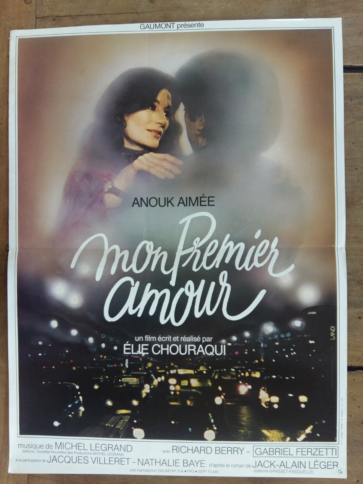 Poster My First Love Elie Chouraqui Richard Berry Anouk Aimee 40X60Cm ...