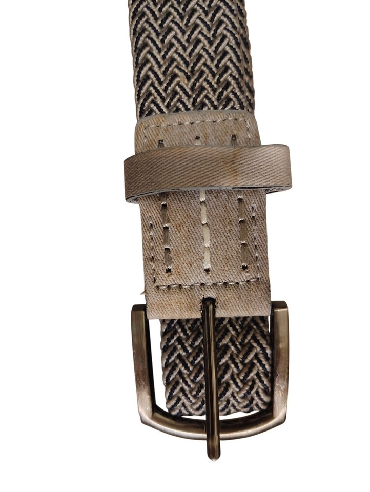 Travis Mathew Cuater Men's Golf Belt, Woven Braided Stretch Gray & Blue ...