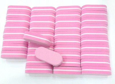 80x Pink Nail File Buffer Block 120/120 Grit Polishers Manicure Tools ...
