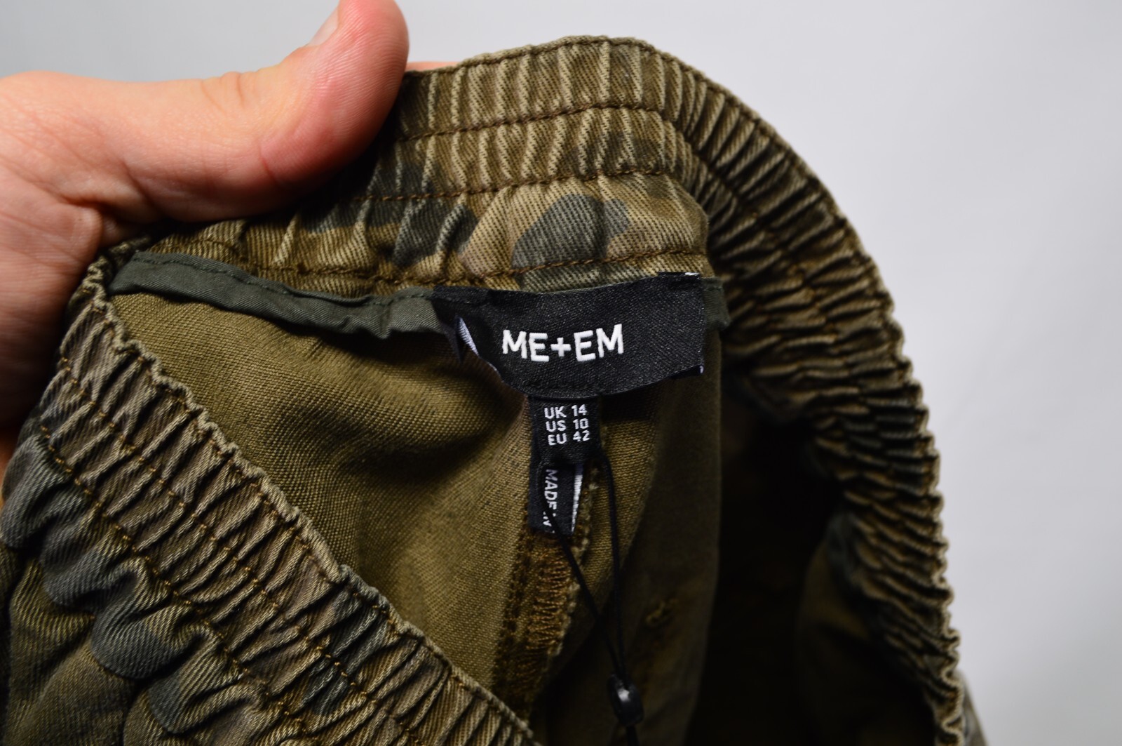 NWT ME+EM Camo Cargo Trouser Khaki Green Sand US Size 10 | eBay