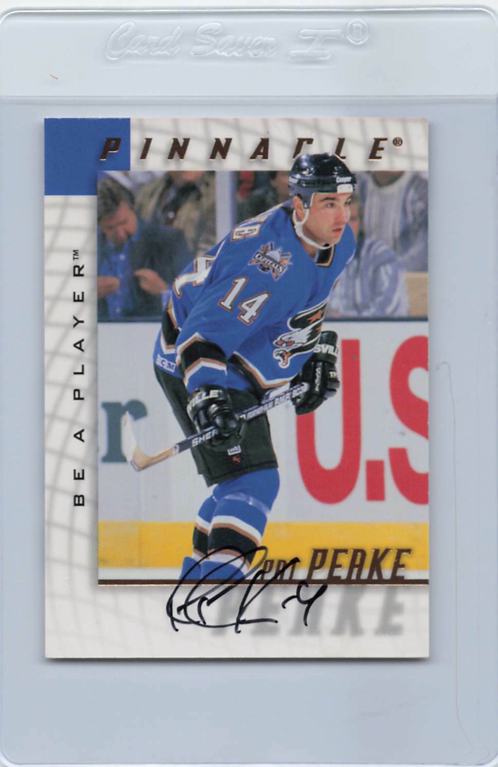 1997/98 Pinnacle Be a Player #171 Pat Peake Capitals Signed Auto *G761 ...
