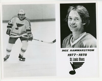 HTF 1977-78 Inge Hammarstrom St. Louis Blues NHL Orig. Player Press ...