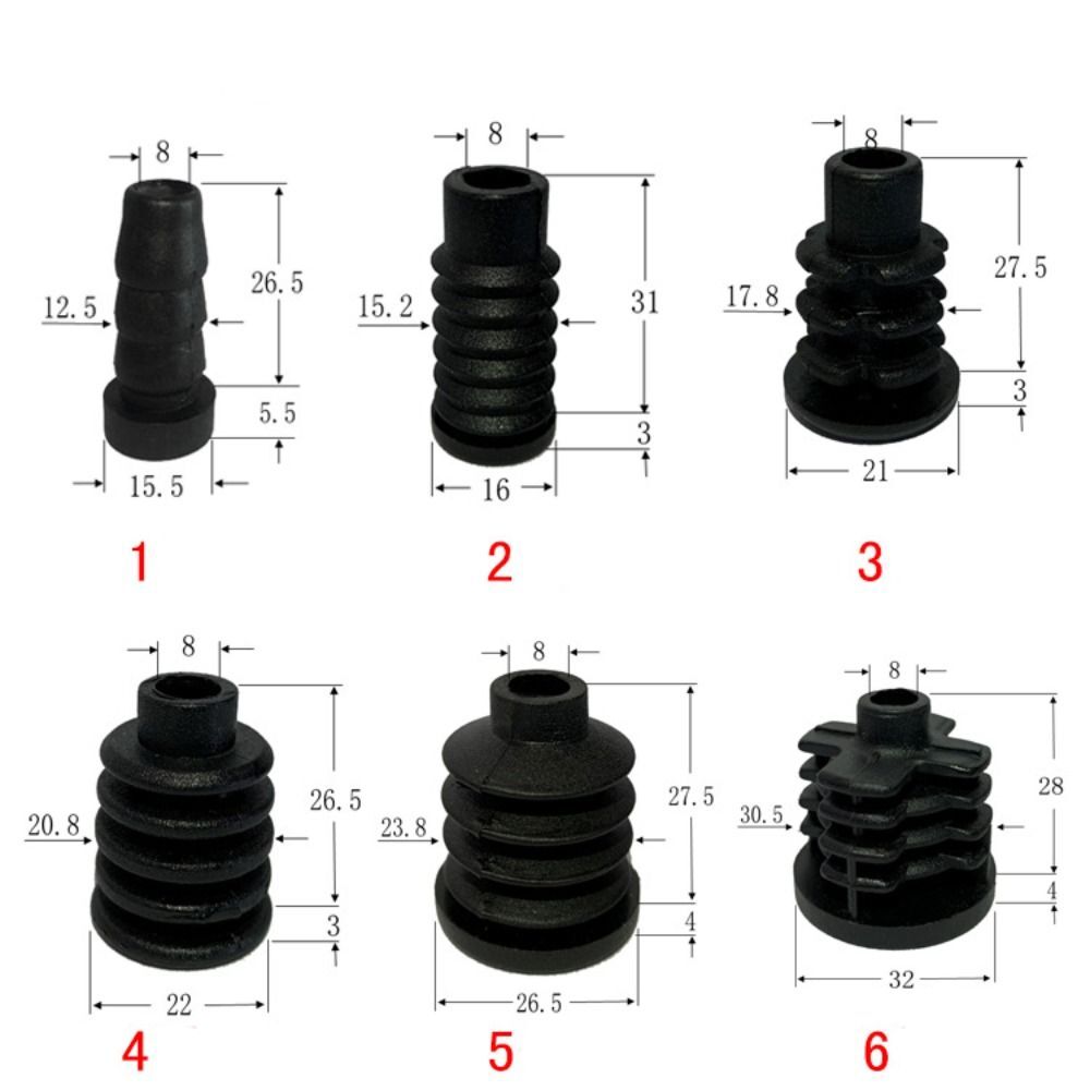 ABS Caster Rubber Cap Mute Caster Inserts Sleeves New Trolley Case ...