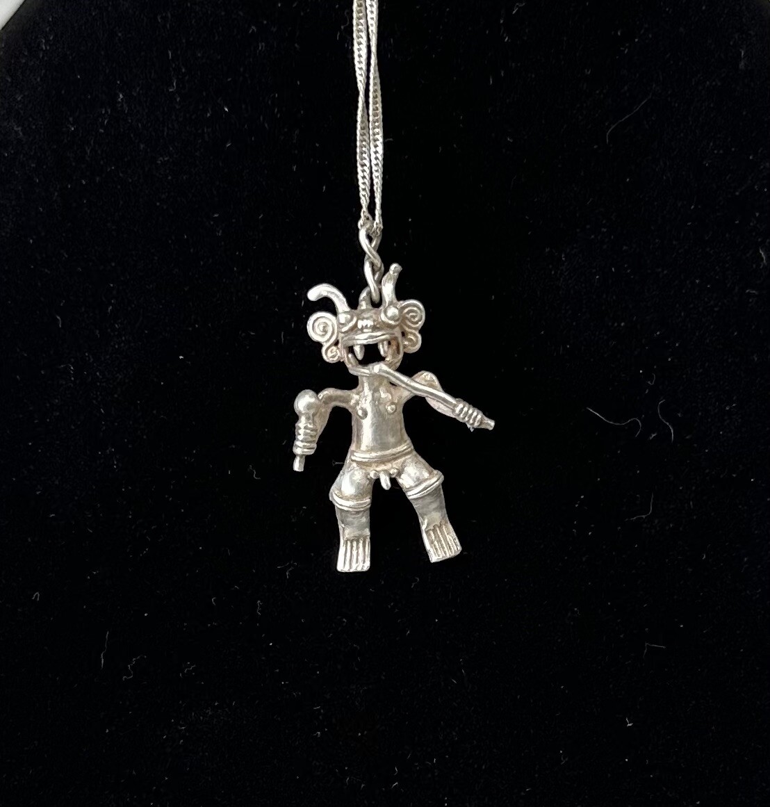 Sterling Silver Tribal Naked Demon Voodoo Occult Pend… - Gem