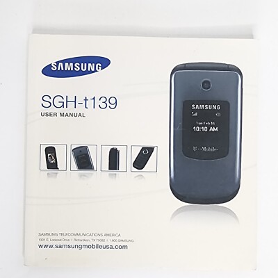 NEW Samsung SGH-T139 Cellular Phone User Manual / User Guide | eBay