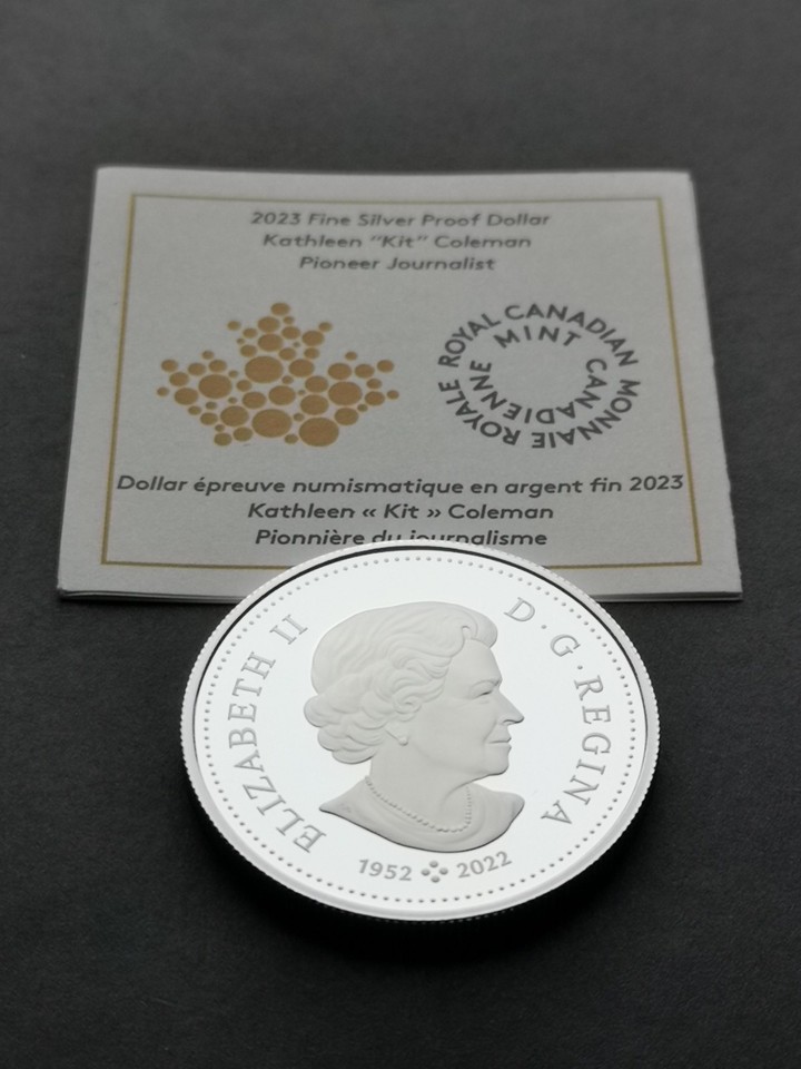CANADA PROOF SILVER DOLLAR 2023 *** KATHLEEN KIT COLEMAN *** | eBay