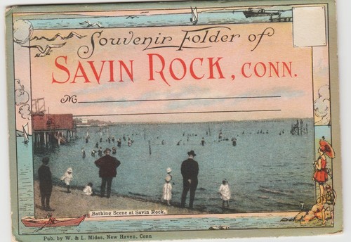 SAVIN ROCK, CONN Souvenir Photo Folder 1920 Beach Amusement Park | eBay