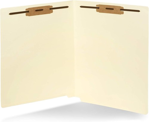 50 End Tab Fastener File Folders - Reinforced Straight Cut 2 Brown ...