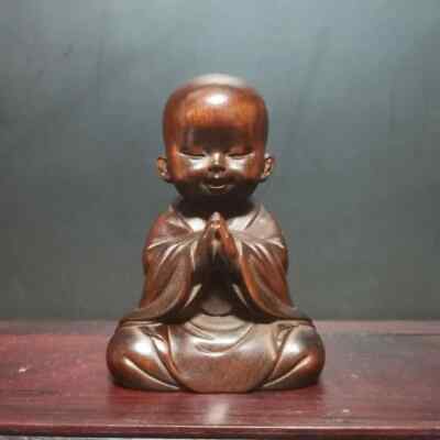 6.5cm Boxwood Monks Statue Ornament Home Decoration Accessories Room ...