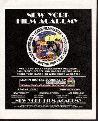 Vintage print ad advertisement NBC New York Film Academy Learn ...