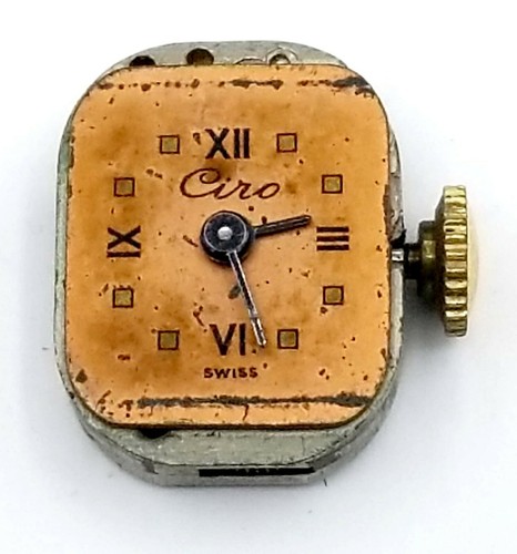 Antique Colomby Swiss 17 jewel Wrist Watch Movement 15.5 mm x 12.5 mm ...