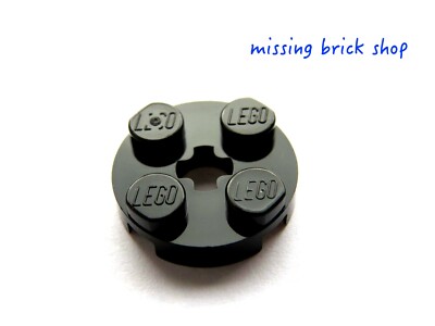 Lego 10x Plate, Round 2 x 2 with Axle Hole, BLACK 4032 403226 NEW FREE ...