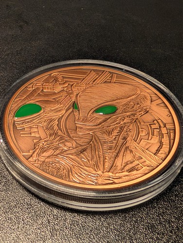 5 Oz Copper Round Alien Glow In The Dark Eyes | eBay