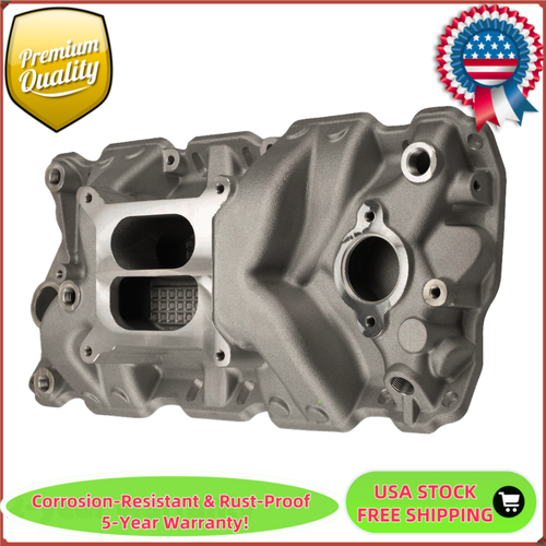 Satin Aluminum Intake Small Block Chevy 305 327 350 Edelbrock SBC ...