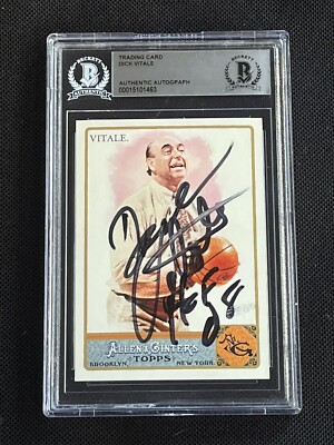 DICK VITALE 2011 TOPPS ALLEN & GINTER SIGNED AUTOGRAPHED CARD BAS ...