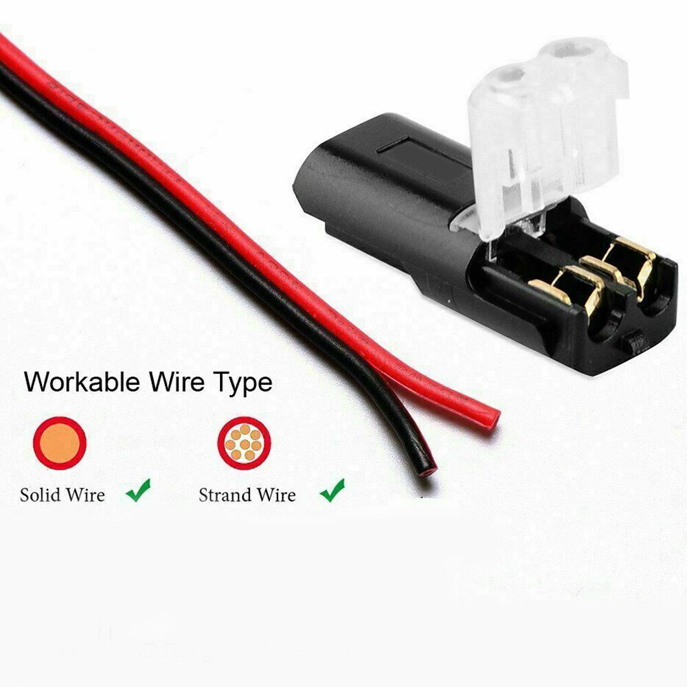 10/50PCS 12V Wire Cable Snap In Connector Terminal Connections Joiners ...