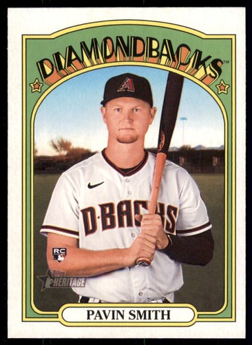 Pavin Smith 2021 Topps Heritage Rookie Card RC High Number #570 Arizona ...