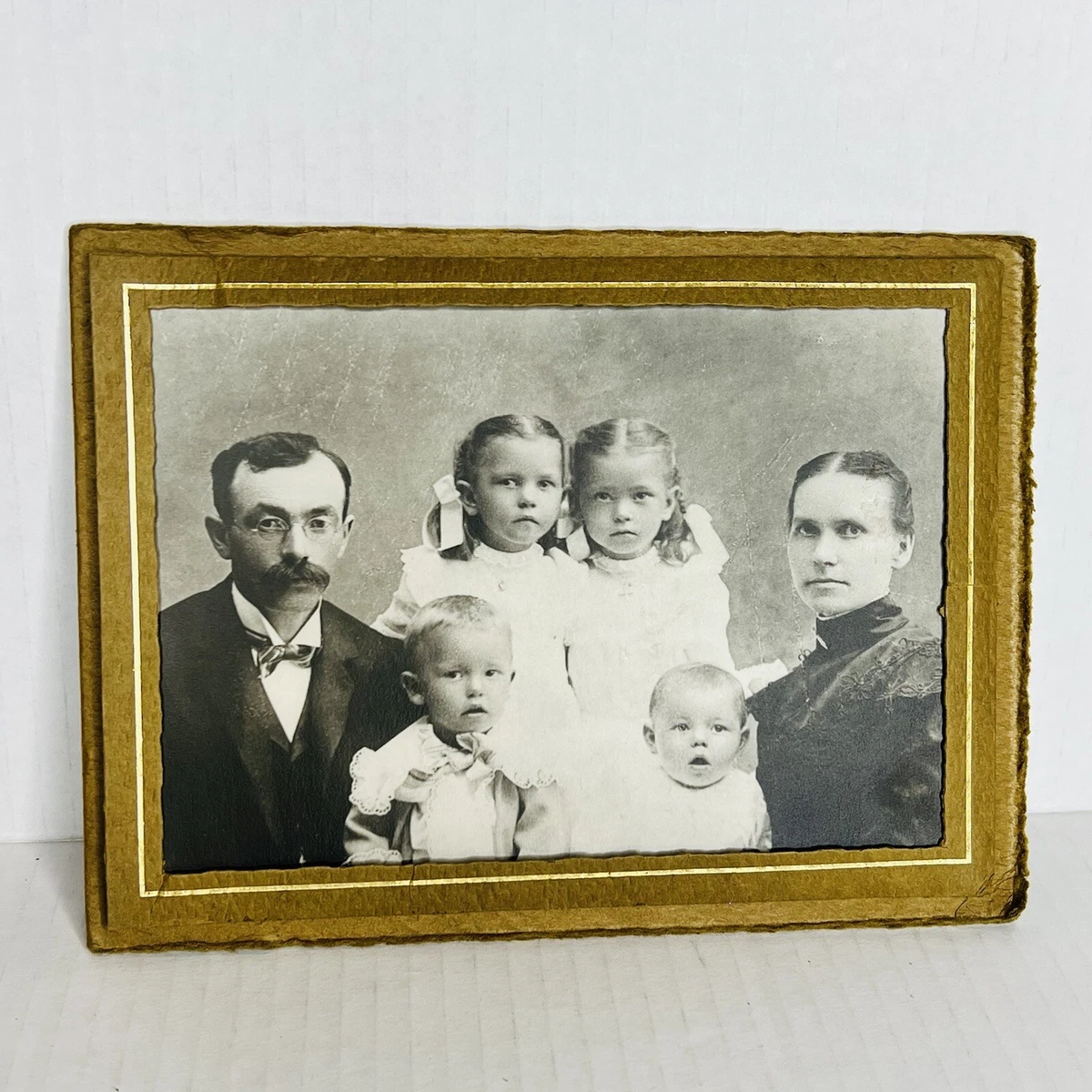 Old Damaged Family Photo