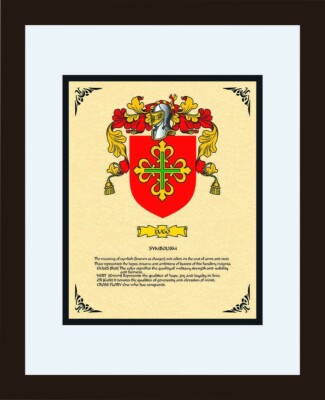 HERALDRY COAT OF ARMS ~ LUGO FAMILY CREST ~ FRAMED | eBay