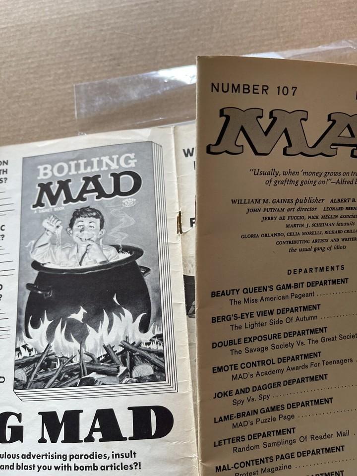 MAD Magazine #107 Dec 1966 Good Semi Detach BARGAIN shipping included ...