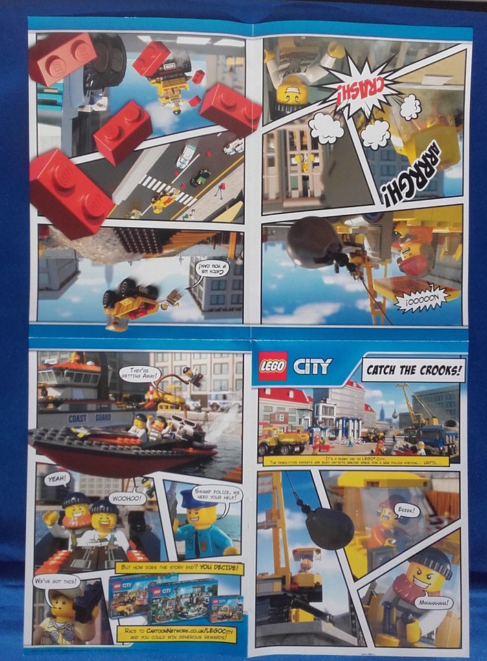 Lego City Poster A3 size - Foldout with comic strip on reverse. NEW ...