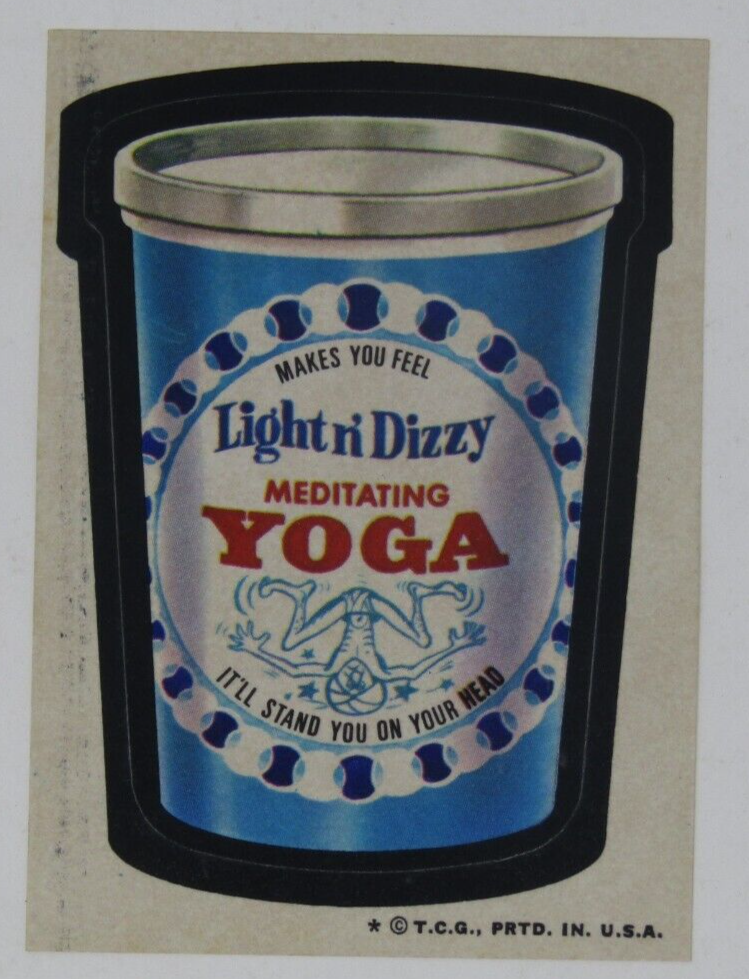 Wacky Package 5th Series Light n' Dizzy Yoga Vintage Sticker | eBay