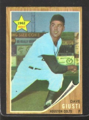 1962 Topps #509 Dave Giusti HOUSTON COLTS Rookie Card ~ EX/MT oc | eBay