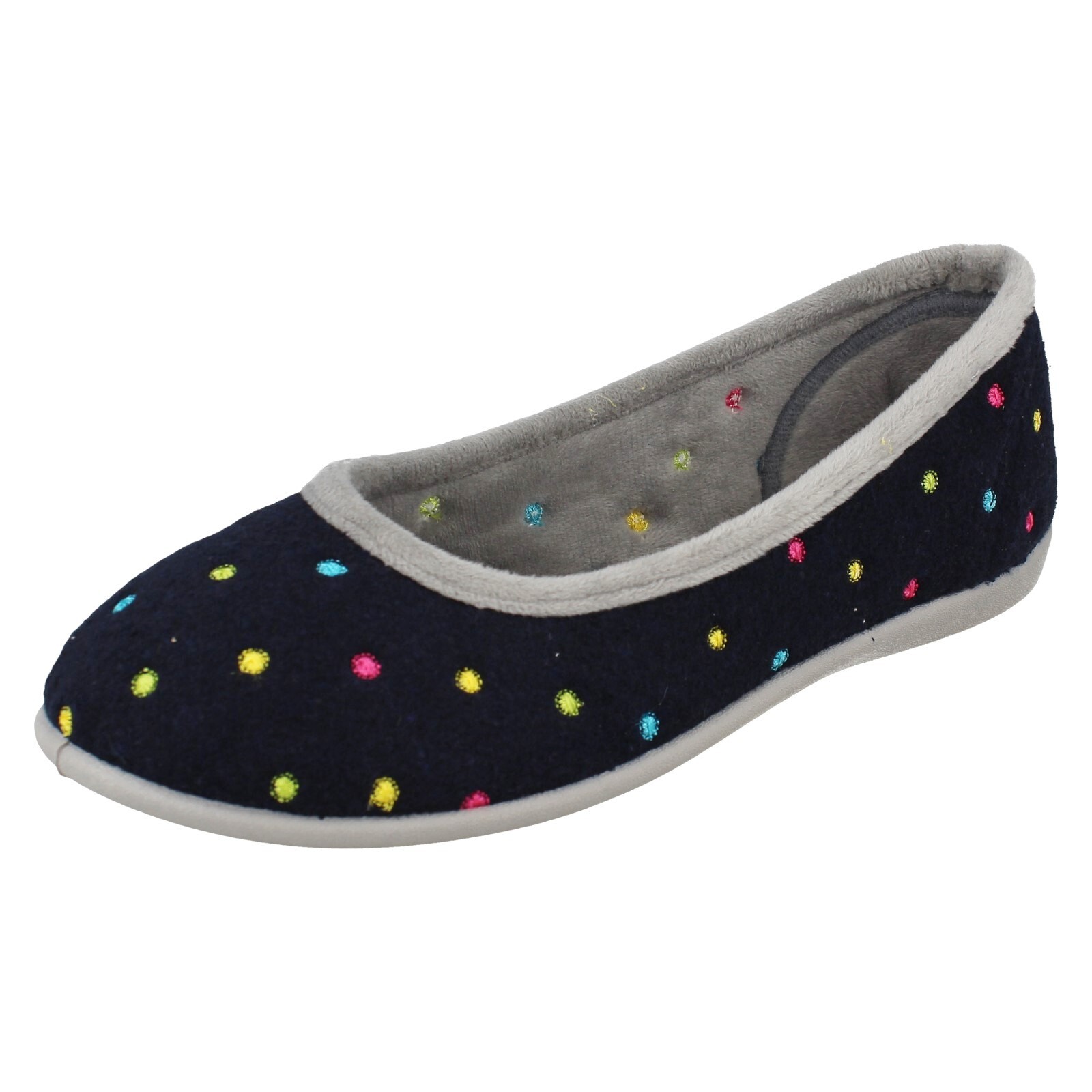 LADIES PADDERS SLIP ON CASUAL INDOOR FLAT HOUSE SLIPPERS SHOES SIZE ...