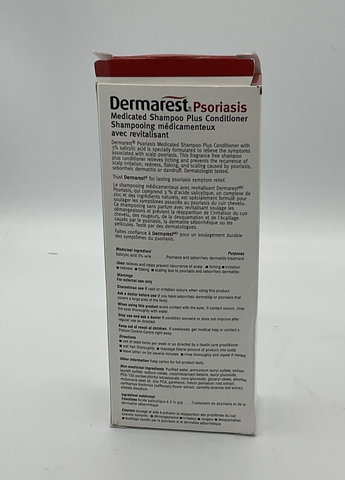 Dermarest Psoriasis Medicated Shampoo Plus Conditioner, 8 FL OZ New Exp ...