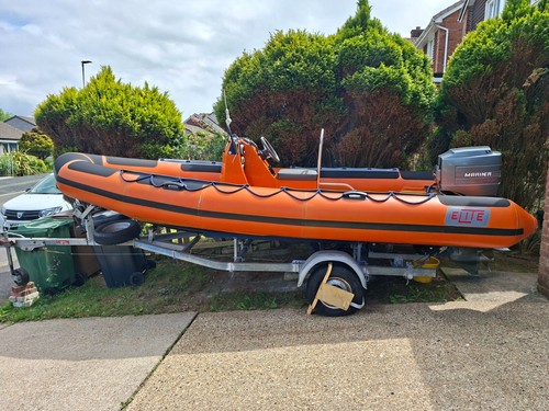 RIB ELITE 5.5M 75HP MARINER ON TRAILER SPEED BOAT | eBay UK