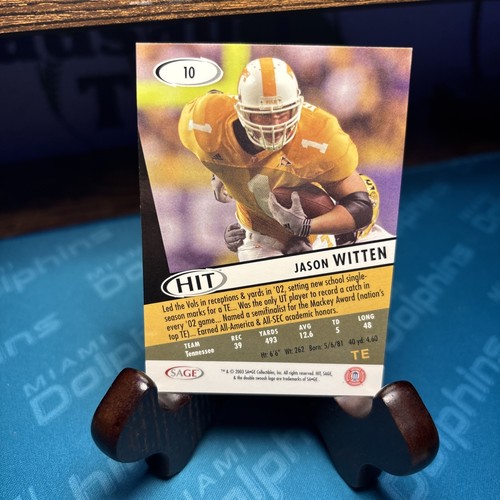 2003 SAGE HIT Jason Witten Rookie RC #10 | eBay