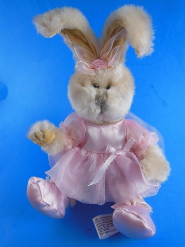 Bunny Rabbit Plush Beige With Pink Ballet tutu Dress & Shoes 8" Sitting ...