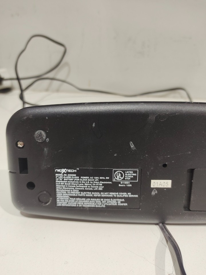 Vintage Nexxtech Digital Alarm Clock - Black | eBay