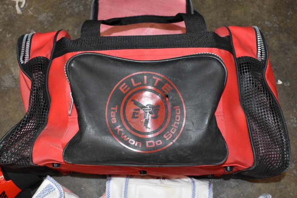 Century Karate Taekwondo Red Sparring Gear Bag Set Helmet Elite #3 ...