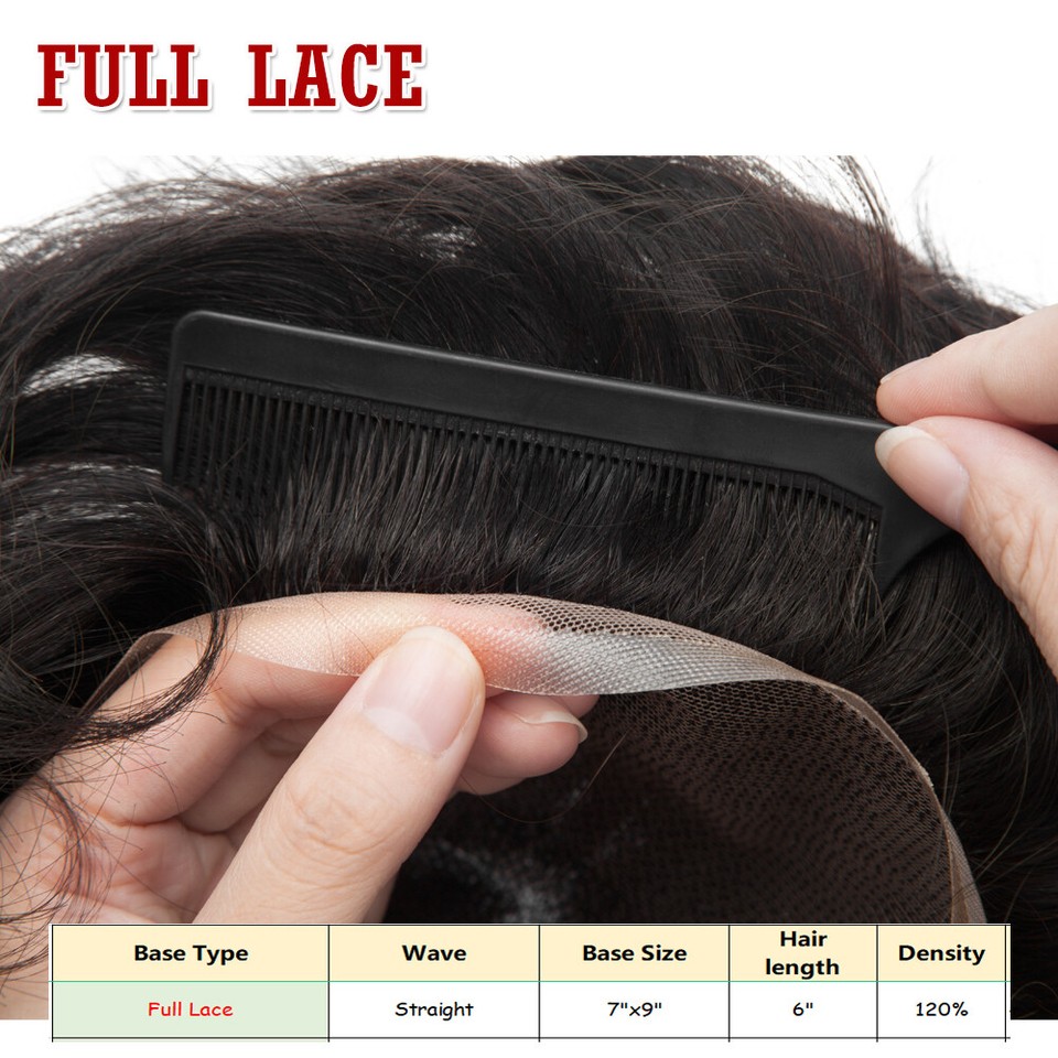 INVISIBLE Remy Human Hairline Hair System For Bald Men Wig Toupee ...