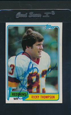 1981 Topps #254 Ricky Thompson Redskins Signed Auto *33553 | eBay