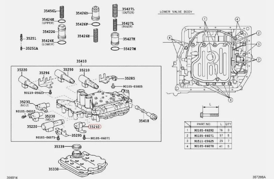 Toyota Genuine Solenoid assy, Automatic transmission 3way OEM 35240 ...