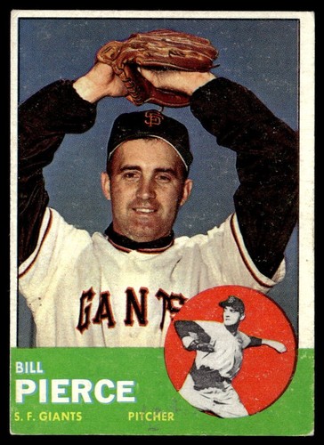 1963 Topps Baseball #50 Bill Pierce San Francisco Giants | eBay