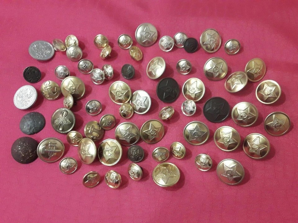 Soviet Union Collection Military Buttons Coat Jacket Original Imperial ...