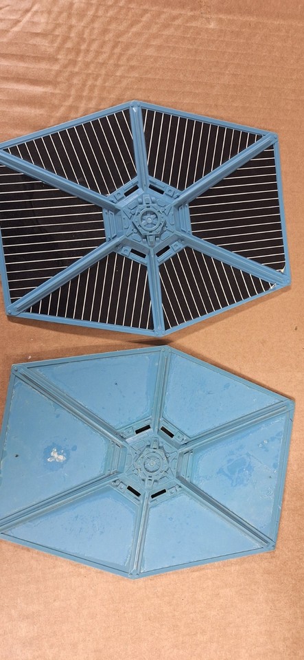Vintage Star Wars TIE Fighter Battle Damaged Wings Relese Canopy parts ...