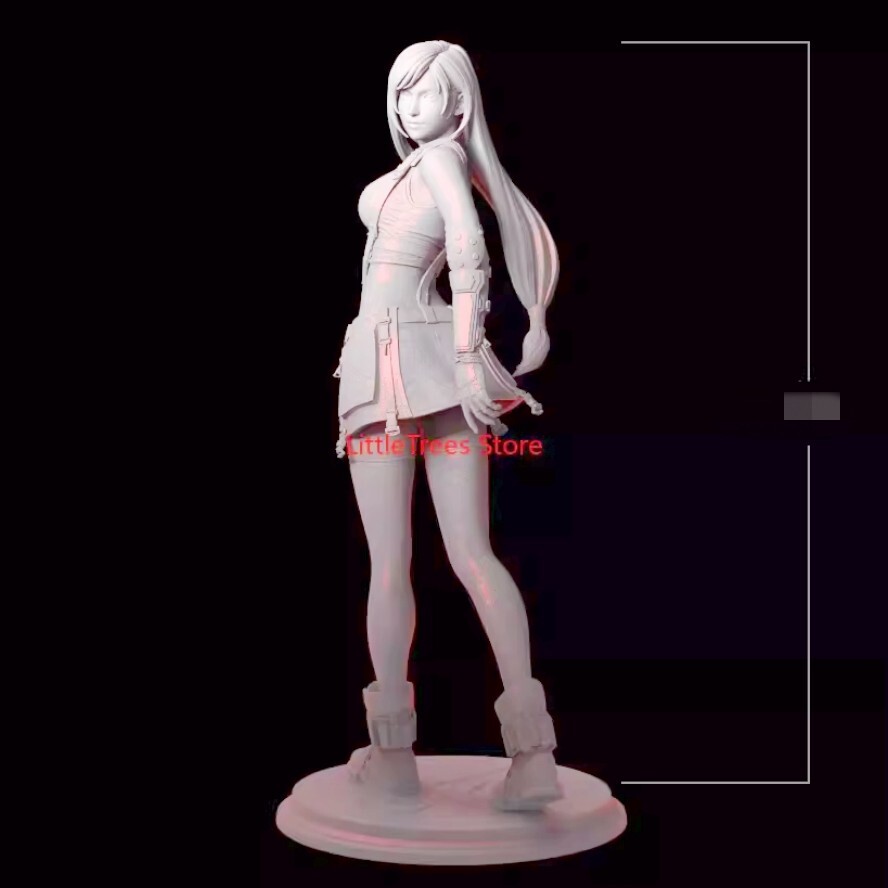 1/18 resin figure model kit Fantasy Girl Tifa 3D Printing Unassembled ...