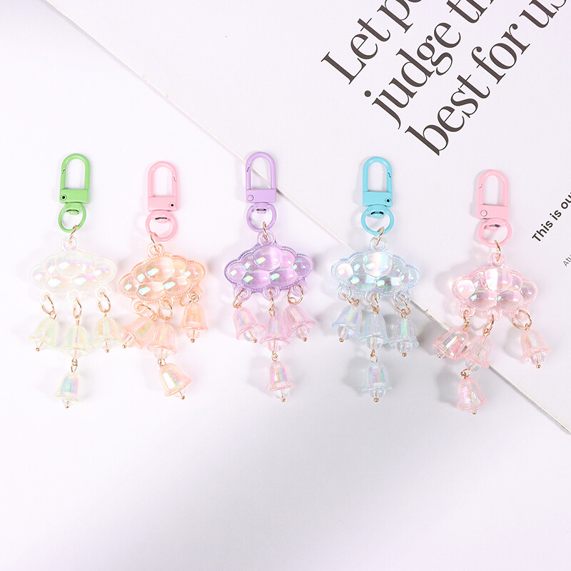 Cute Cartoon Cloud Star Keychain Pentagram Key Chain Girls Children ...