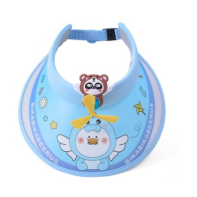 Cute Kids Cartoon Windmill Sun Hat With Fan And Large Brim 1106 Deep ...