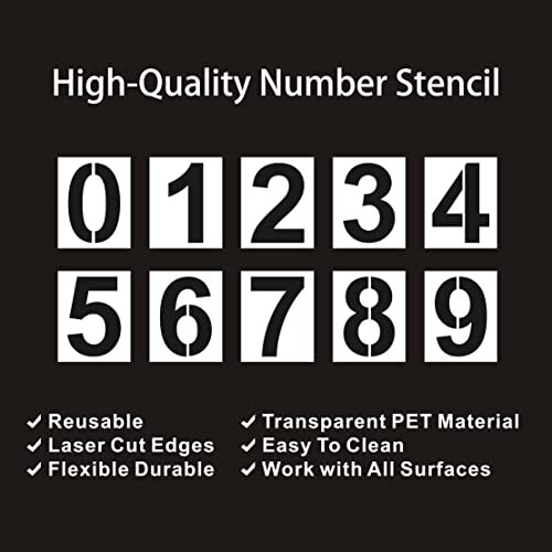 Number Stencils Set Plastic Number Stencils Reusable Digital Templates ...
